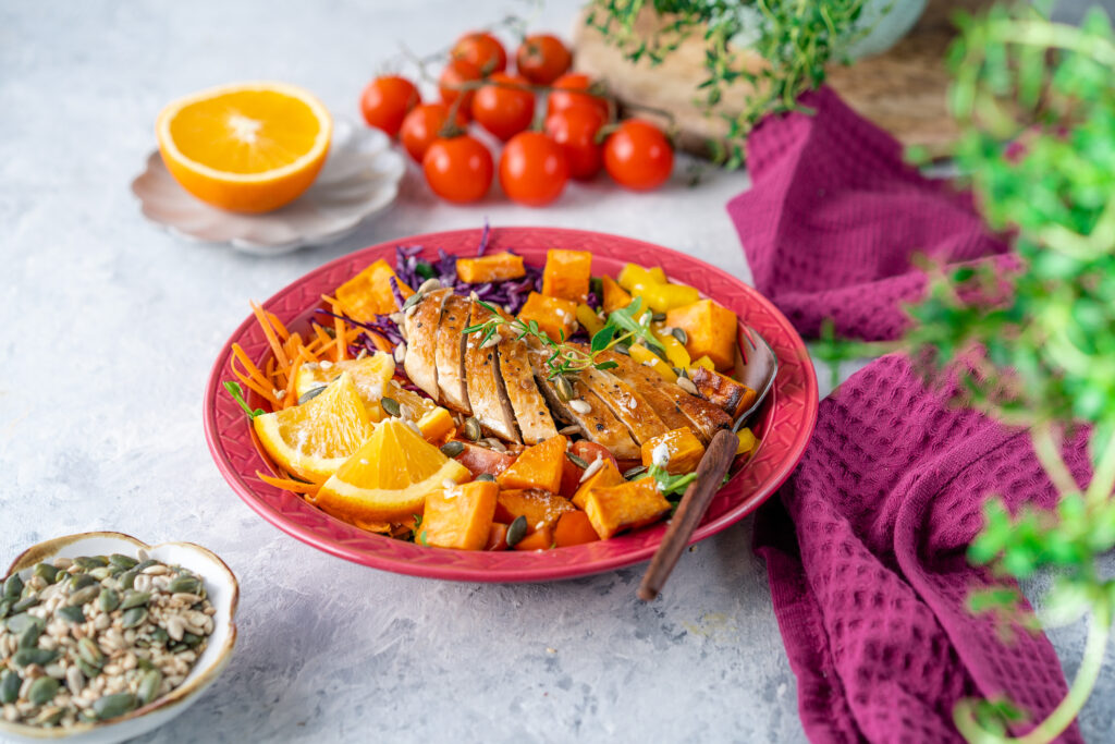 Kanasalat apelsini ja bataadiga - Toitumisnõustaja+